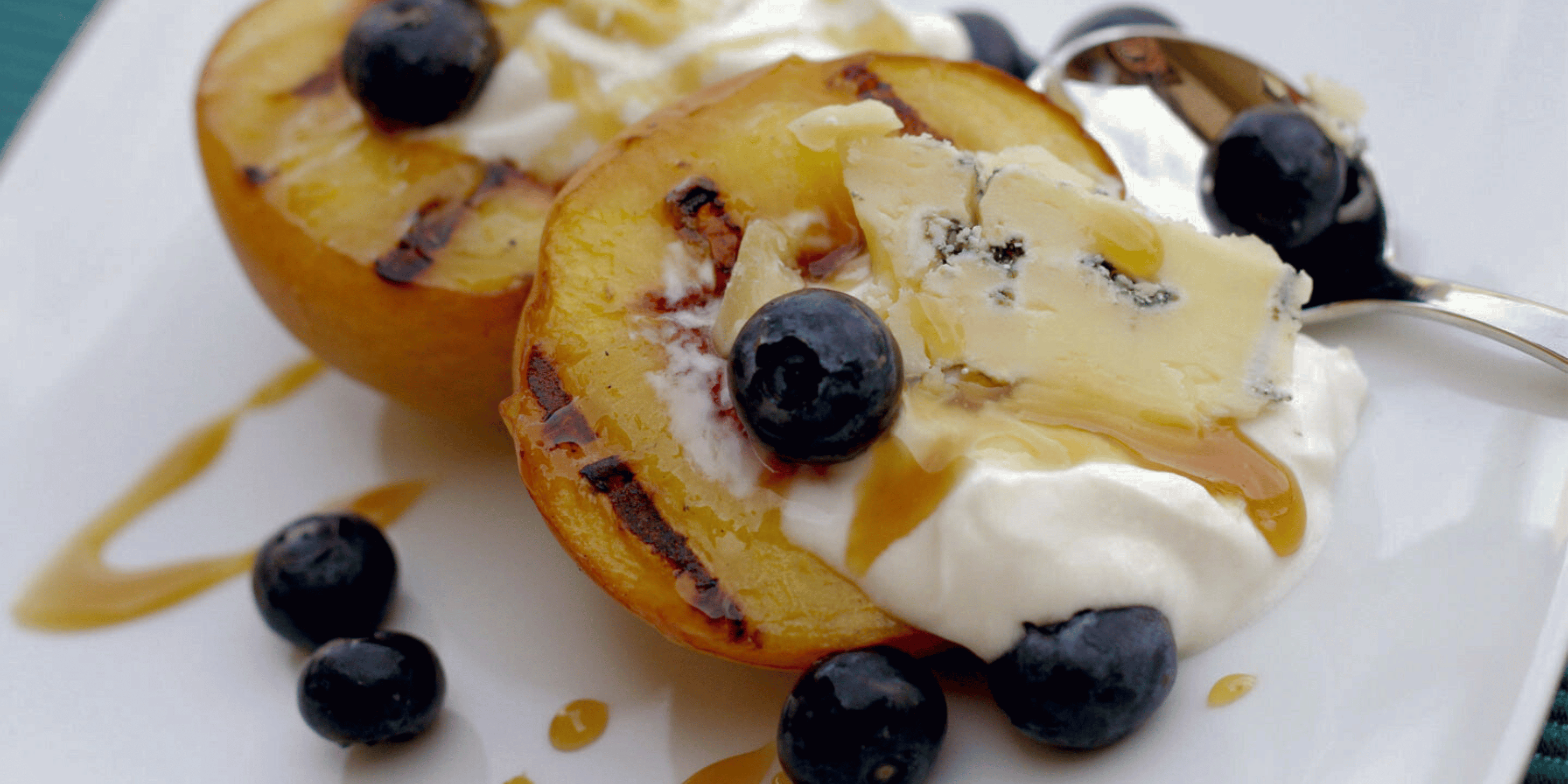 Grilled Peaches with Caveman Blue – Rogue Creamery